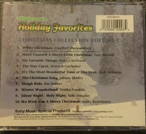 Walgreens Holiday Favorites Christmas Collection Volume 1 CD DISC ONLY ...