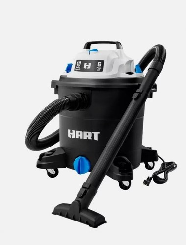 HART 10 Gallon 6 Peak HP Poly Wet/Dry Vacuum VOC1012PF 3701 Fast for ...