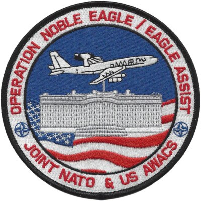 4.5" OPERATION NOBLE EAGLE JOINT NATO US AWACS EMBROIDERED PATCH | eBay