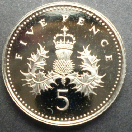 1994 QUEEN ELIZABETH 2ND PROOF 5P COIN (SMALLER TYPE) HOUSED IN A NEW ...