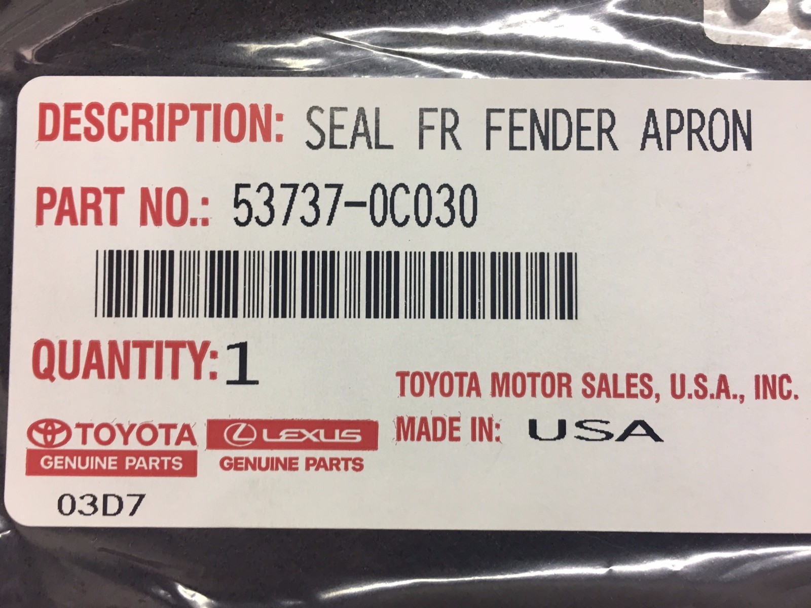 Toyota Tundra 2007 - 2021 Inner Fender Liner Apron Set w/ Clips Genuine ...
