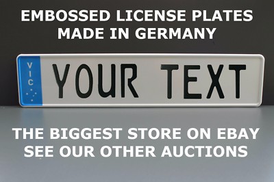 VIC Victoria Australia Euro European License Plate Embossed Alu Custom ...