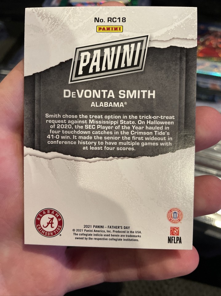 DeVonta Smith 2021 Panini Father's Day Cracked Ice Prizm Rookie RC #'d ...
