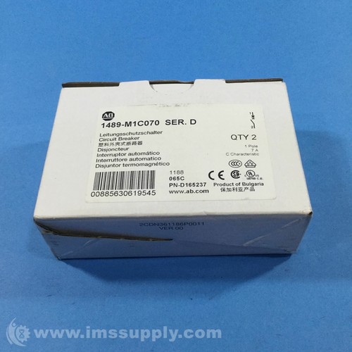 Allen Bradley 1489-M1C070 Breaker, Miniature, 7A, 1P, 277VAC FNOB | eBay
