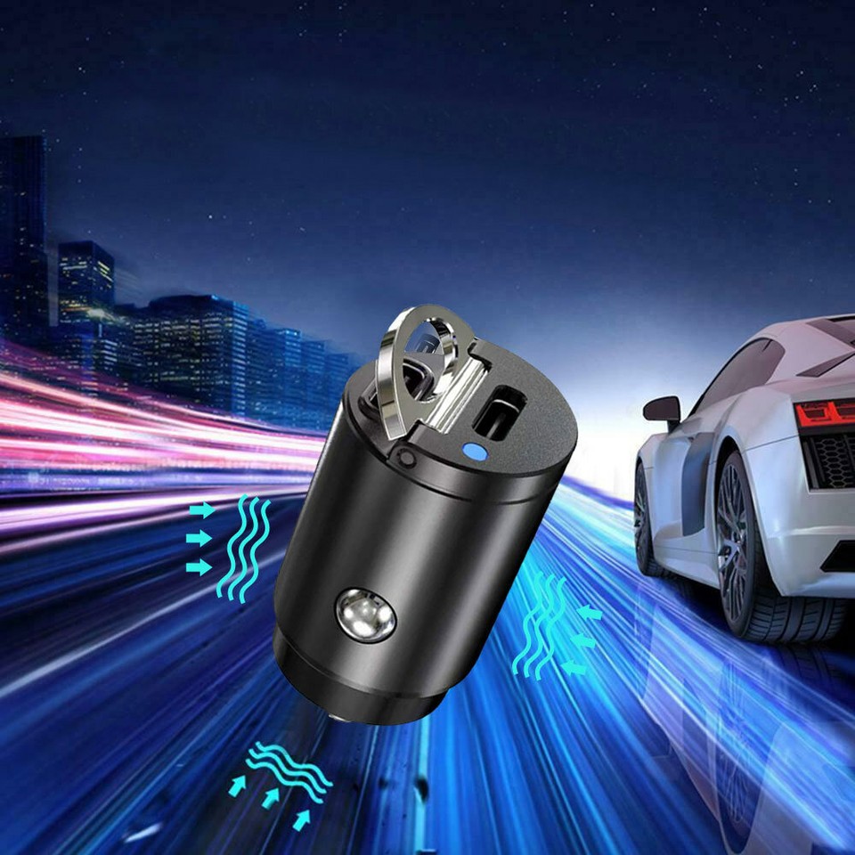 1x Mini Dual USB PD Type-C 30W Fast Phone Charger Adapter Parts Car ...