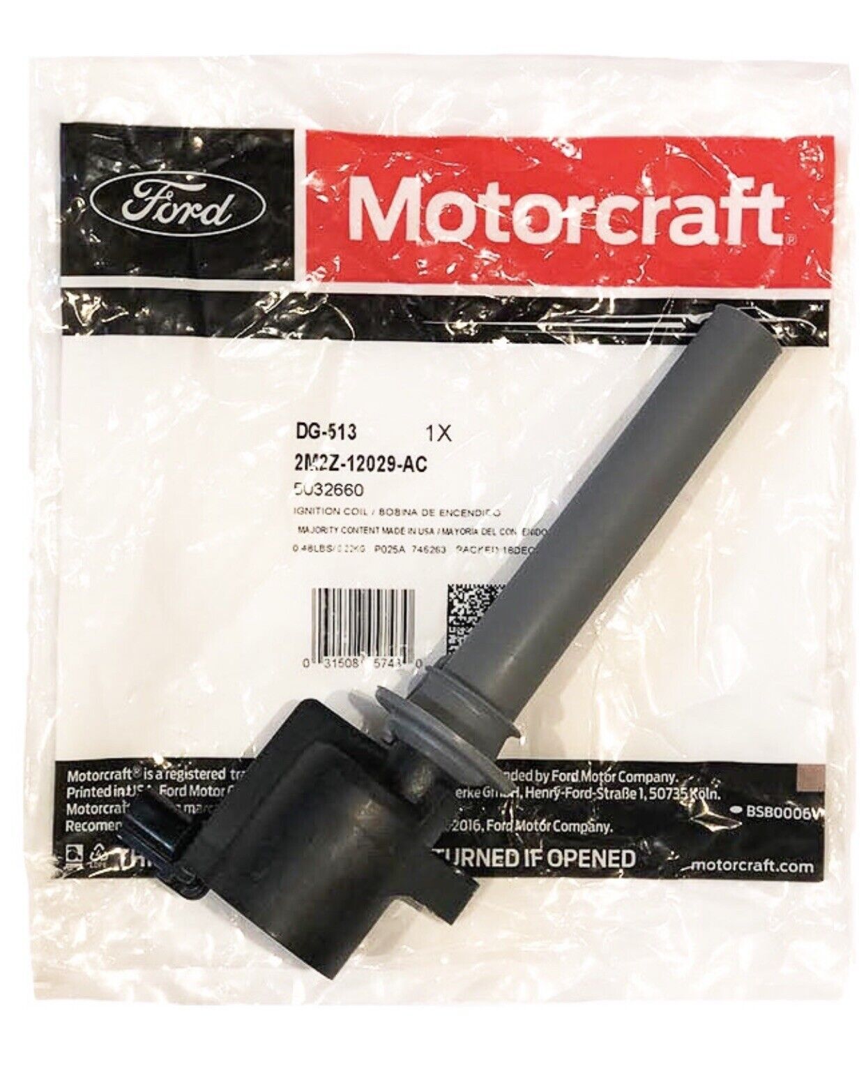 New Genuine OEM Ford Motorcraft Ignition Coil DG-513 2M2Z-12029-AC Free ...