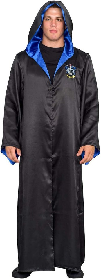Underboss Harry Potter Black Hooded Robe - Halloween Wizard Costume for ...
