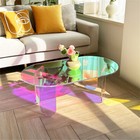 Stunning Neon Acrylic Coffee Table Iridescent Center Table Home Cafe ...