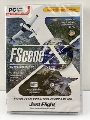 FSCENE X Pc DVD Rom Add-On Expansion Flight Simulator Sim X & 2004 FSX ...