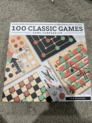 100 Classic Games - Game Compendium - 5 Double Sided Playing Boards ...