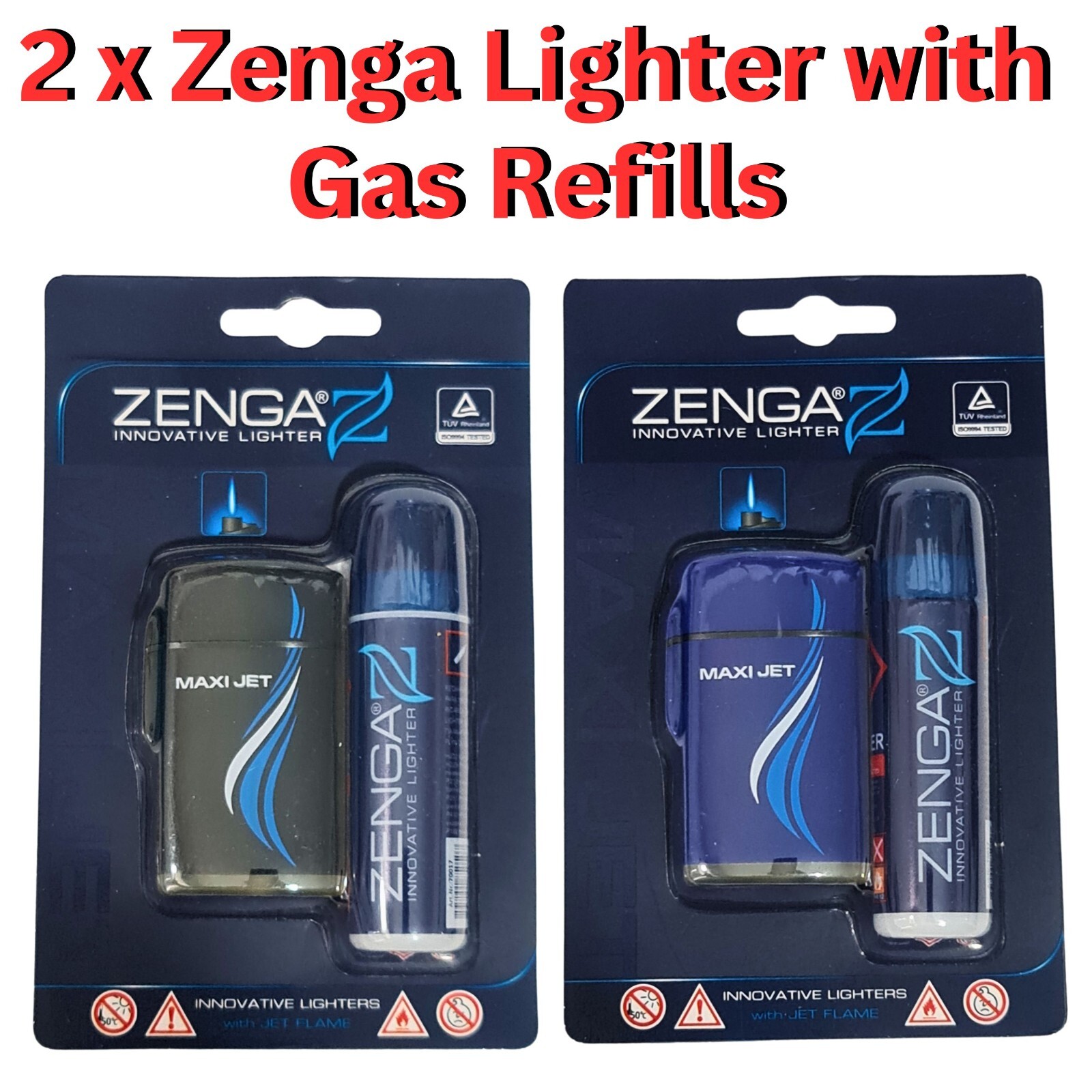 Zengaz Jet Lighter Rubber Maxi Flame Windproof Electronic Turbo ...