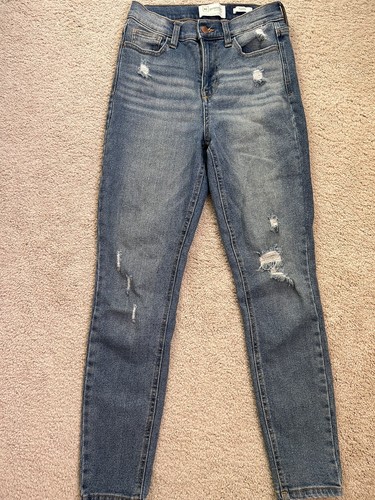 RE Generation Jeans Womens Size 26 High Rise Skinny Blue Distressed | eBay