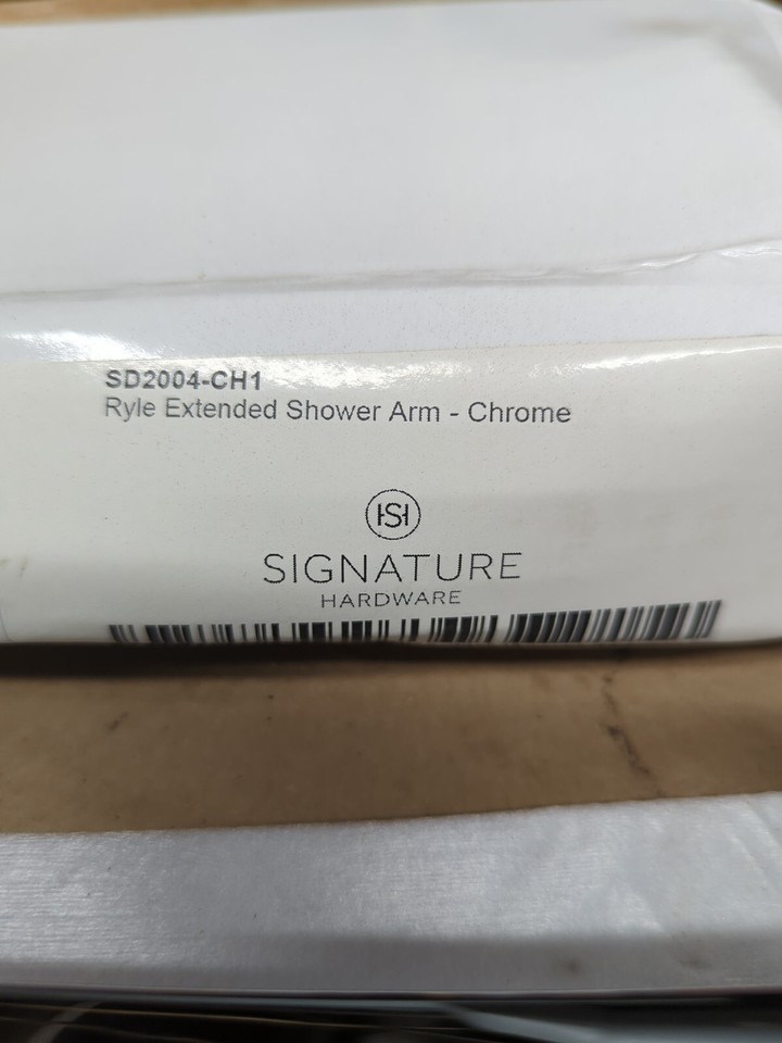 Signature Hardware Ryle Extended Shower Arm - Chrome NOS | eBay
