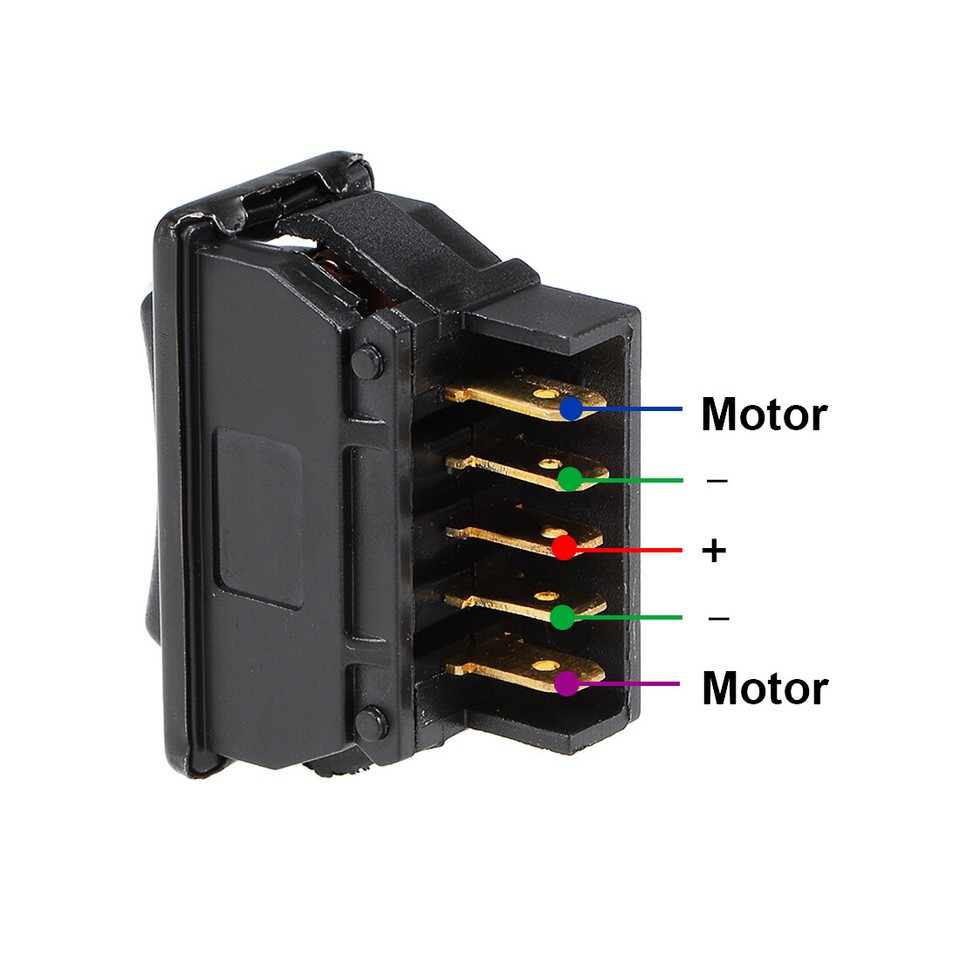 Universal 5-Pin Car Window Switch Car Control Master Rocker Momentary ...