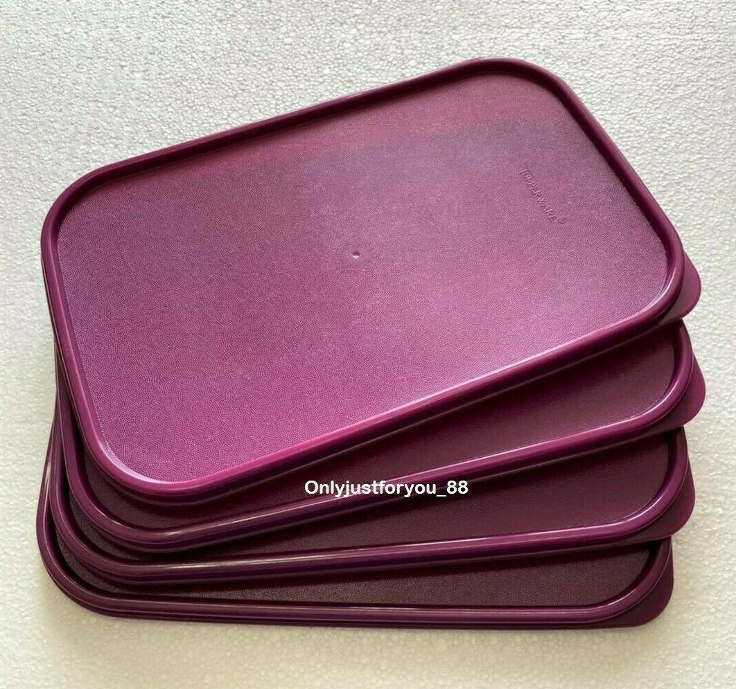 4 Tupperware Modular Mates Rectangular Seal Replacment Rectangle Lid ...