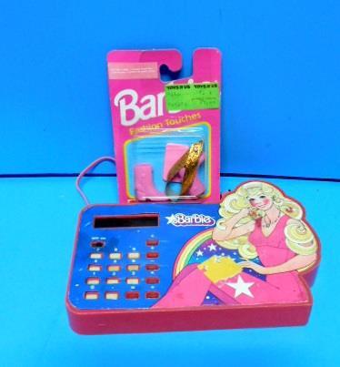 Barbie Fashion Touches NOS Pink Cowboy Boots Pre-owned Calculator ...