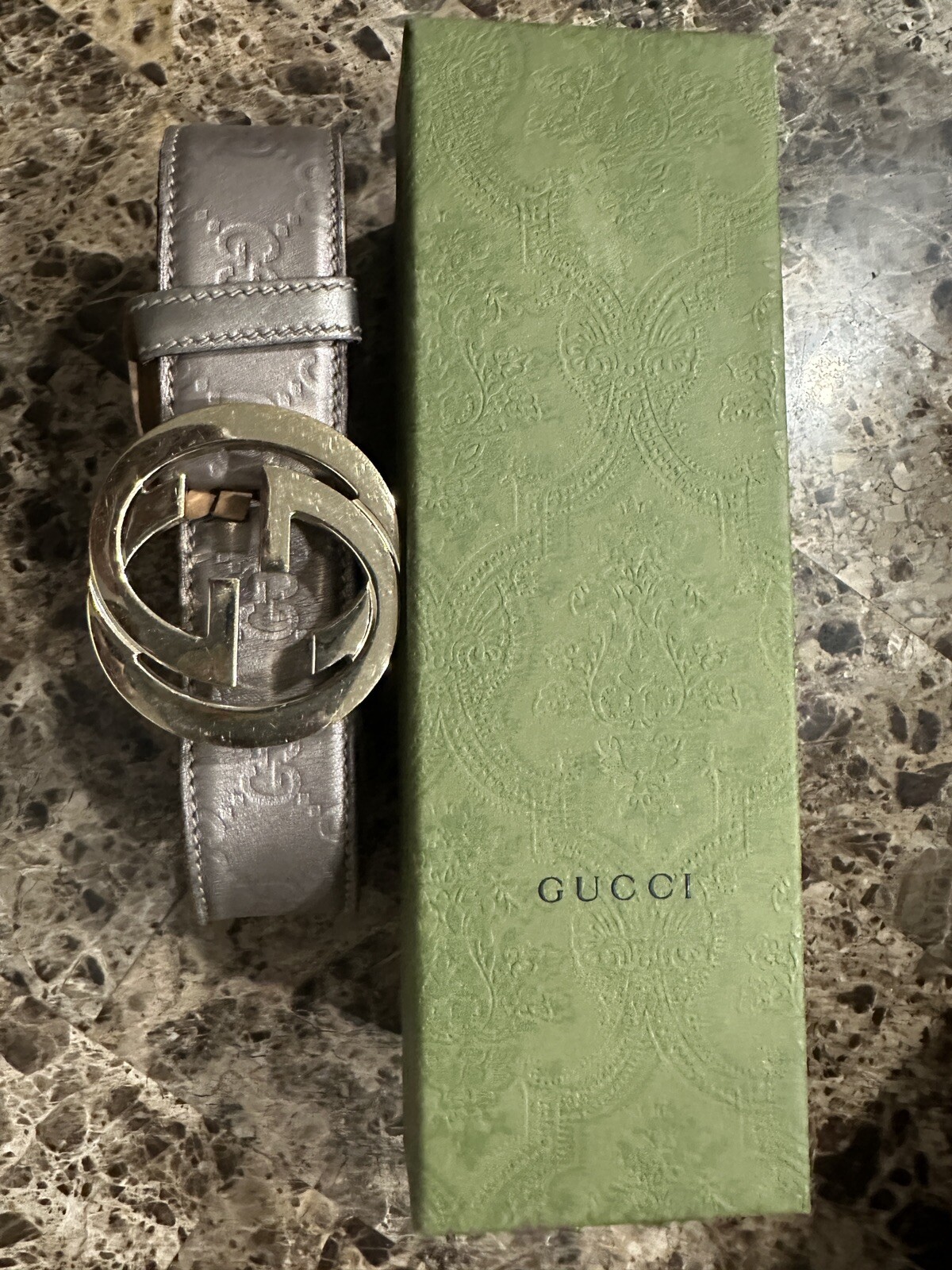 GUCCI LOGO GG INTERLOCKING BUCKLE - Gem