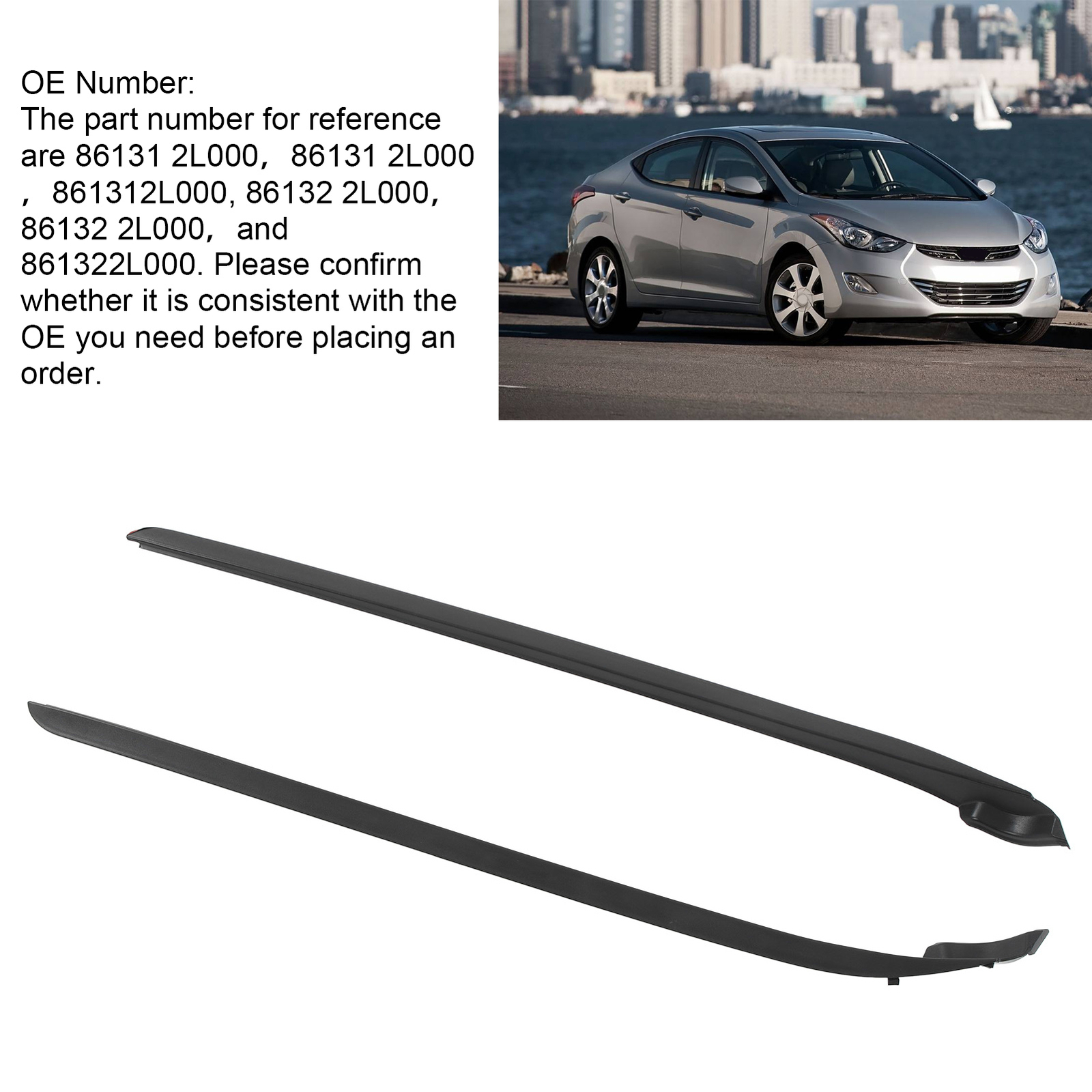 Windshield Molding 861322L000 Front Windscreen Garnish Side Pillar Trim ...