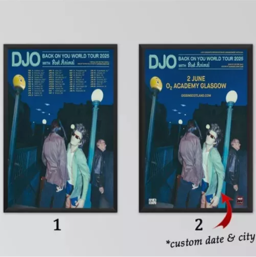 Custom Poster - Djo The Back On You World Tour 2025 Poster - Poster No ...