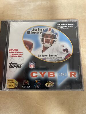 JOHN ELWAY 1996 Topps CYBER CARD NFL CD-ROM COMPUTER CARD / NFL HOF ...