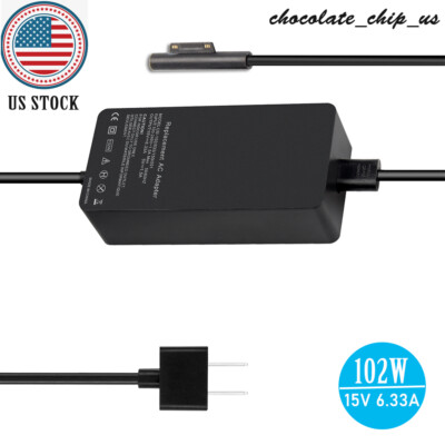 102W Adapter Charger For Microsoft Surface Book 2 3 Pro 3 4 5 6 7 8 X ...