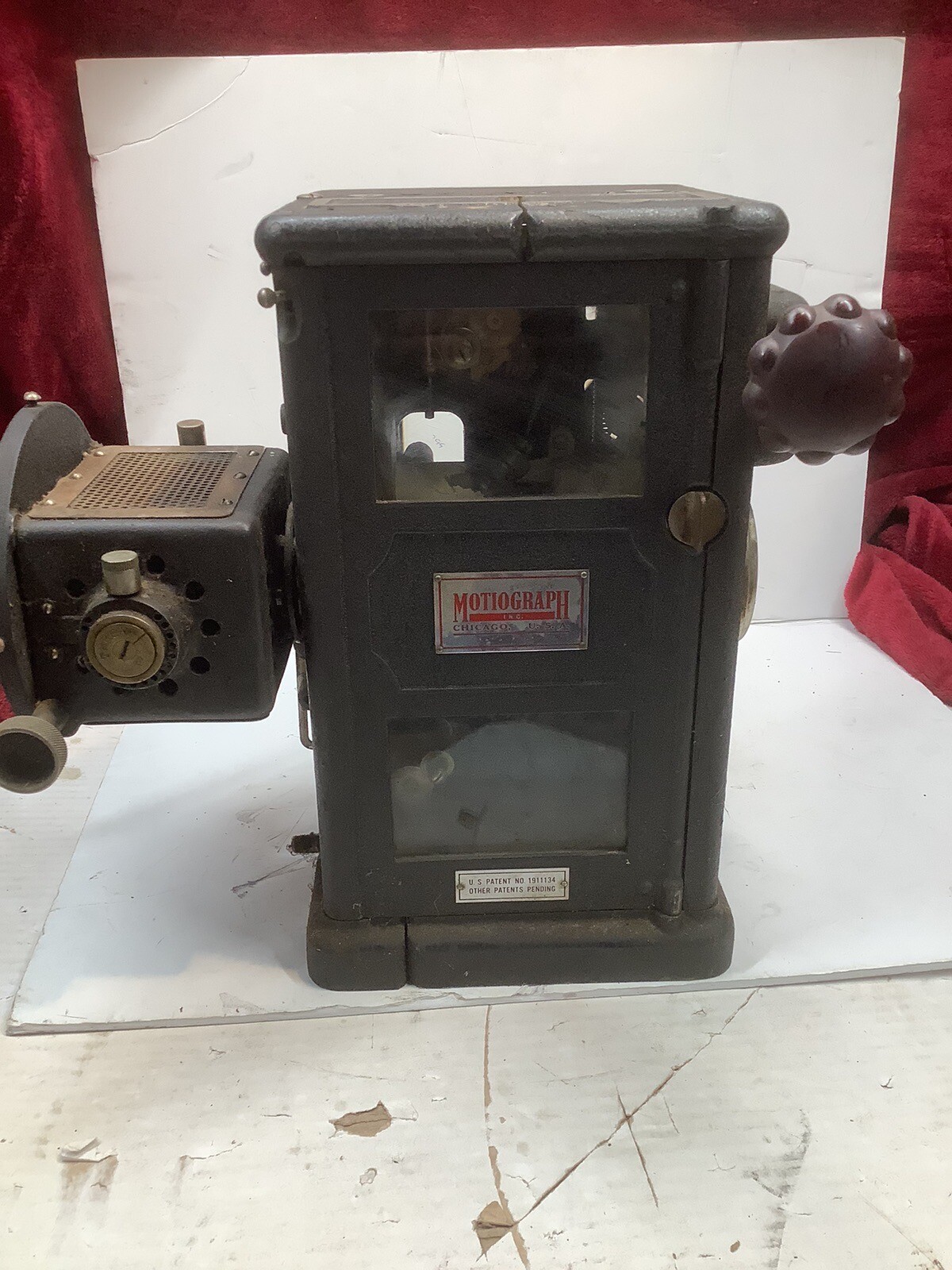 Vintage 35 MM Motion Picture Projector Head Motiograph Chicago Theatre ...