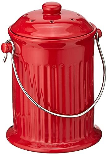 Norpro, Red 93R, 1 Gallon Ceramic Compost Keeper | eBay