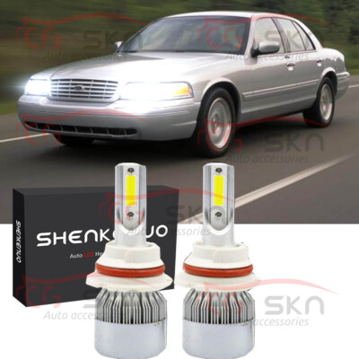 For FORD Crown Victoria 1998-2011 - 2X 9007 6000K LED Headlight Bulb Hi ...