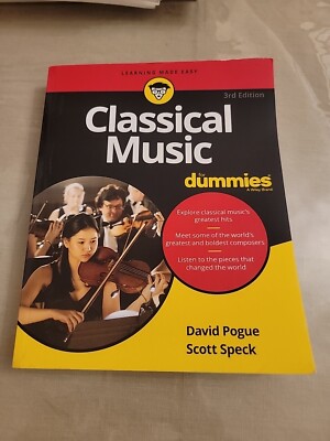 Classical Music for Dummies by Scott Speck and David Pogue (2021, Trade ...