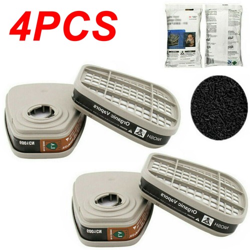 4x 6001CN Organic Vapor Respirator Filter Cartridge For 6300 6800 7502 ...