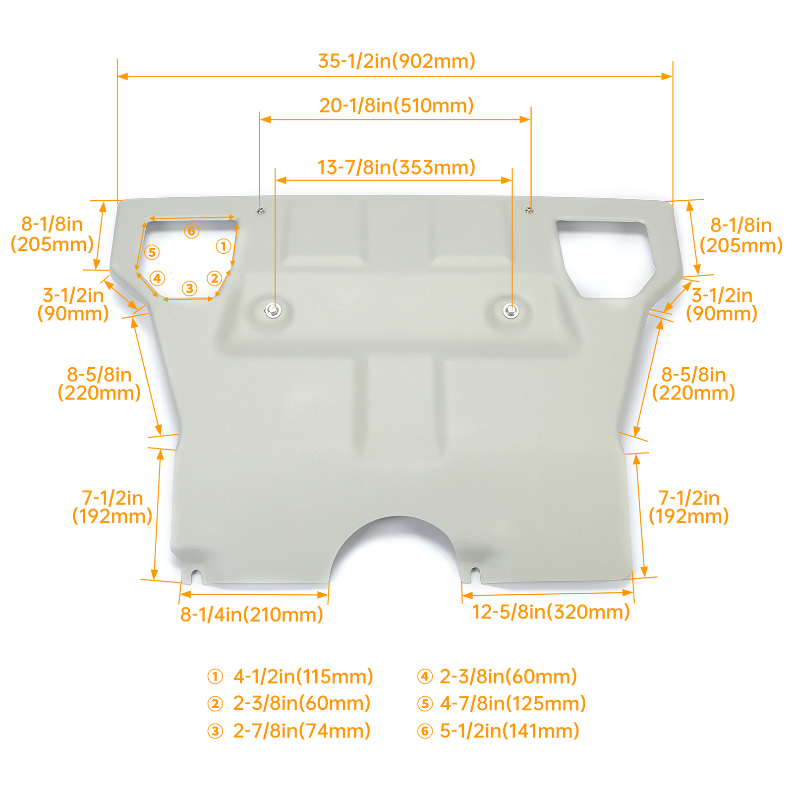 Front Engine Skid Plate Aluminium For Toyota Tacoma 2005-2015 4X4 ...