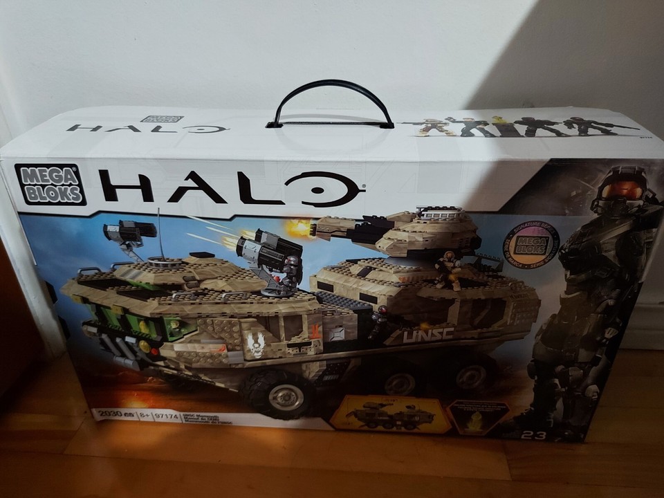 Mega Bloks Halo UNSC Mammoth 97174 100% NIB CAPTAIN LASKY BLOKS ...