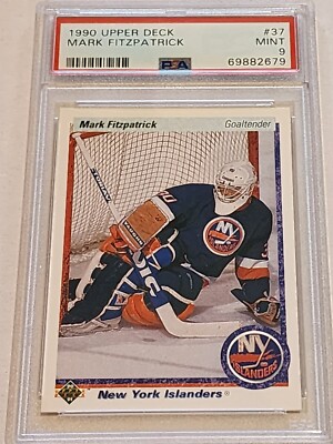 1990 Upper Deck #37 Mark Fitzpatrick Rookie RC PSA 9 MINT Masterton ...