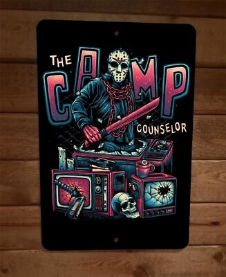 The Camp Counselor Jason 13th Friday horror Halloween 8x12 Metal Wall ...