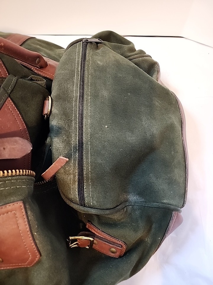 Orvis Large Travel Duffel Men's Luggage Bag Hunting Canvas and Brown ...