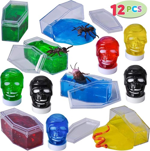 JOYIN 12 Halloween Jelly Putty Clear Slime – Fake Cockroaches, Snake ...