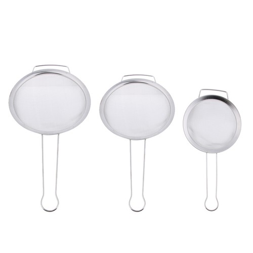 Fat Oil Foam Skimmer Spoon Flat Fine Mesh Strainer Food Cooling Tray ...