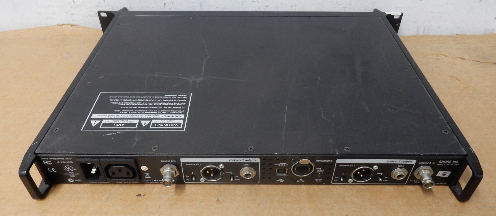 SHURE UR4D Dual-Channel Wireless Receiver 1RU Rackmount - Unit Only | eBay