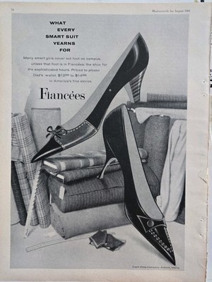 1961 Women's Fiancees Shoes what every smartsuit yearns for vintage ad ...