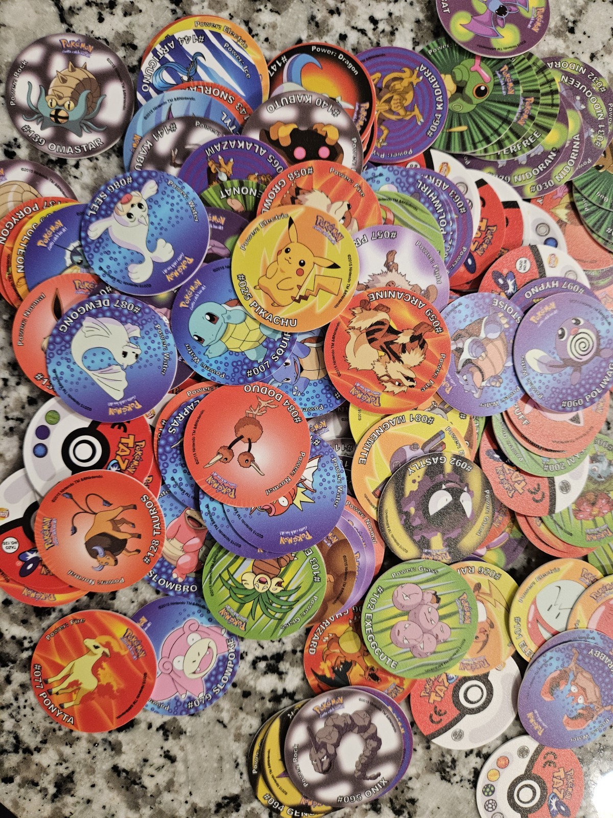 One Set Of The 151 Pokemon Tazos From 1st Generation Pokemon Figure ...