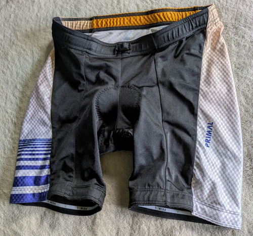 PRIMAL Padded Cycling Shorts Womens S Blue Black Gold White Bicycle | eBay