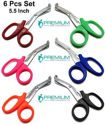 6 Pcs EMT Utility Scissors 5.5" Medical Paramedic First Aid Bandage ...
