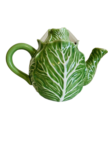 Target Threshold Stoneware Green Lettuce Cabbage Teapot 7 in NEW | eBay