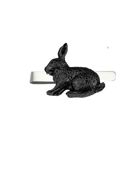 A17 Rabbit BLACK English pewter emblem on a silver Tie Clip 4cm | eBay UK