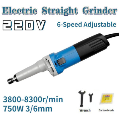 750W Handheld Straight Grinding Machine Electric Die Grinder 6-Speed ...