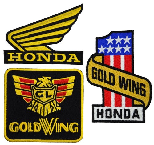 Honda Gold Wing USA Flag Number 1 Embroidered PATCH |3PC SET - iron On ...
