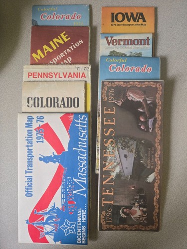 LOT OF 9 - Vintage 1970s State Highway Maps | eBay