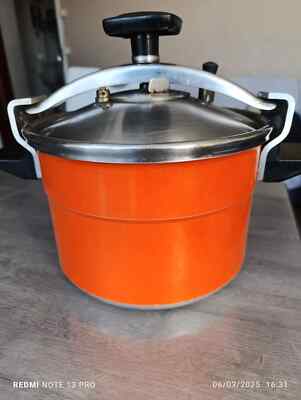Vintage SEB ORANGE Pressure Cooker Aluminum 1977 In Very Good Condition ...