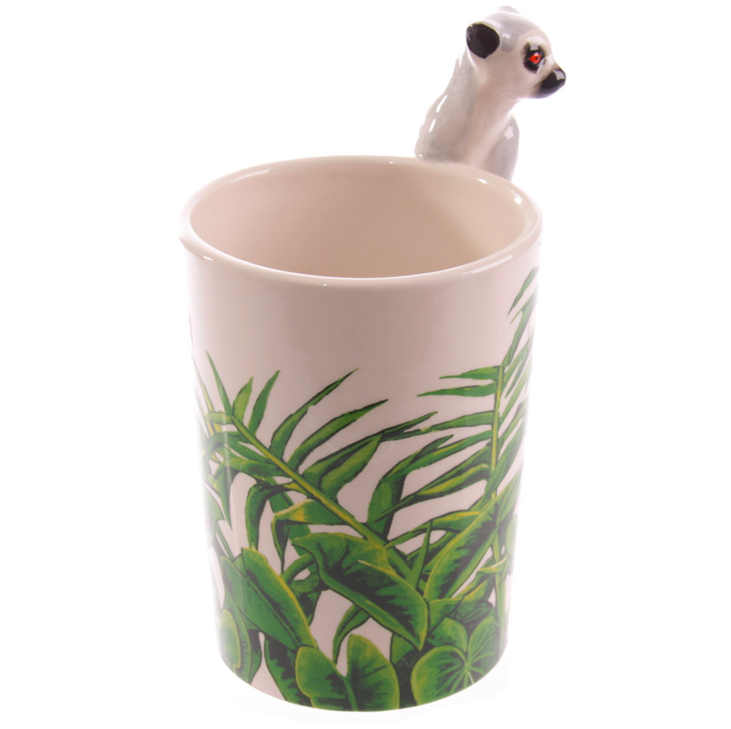 Animal Shaped Handle Ceramic Mug Tea Coffee Cup Novelty Gift Jungle ...
