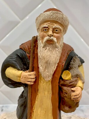 Vintage Folk Art Hand Painted Santa Signed Dated 1989 Limited Edition ...